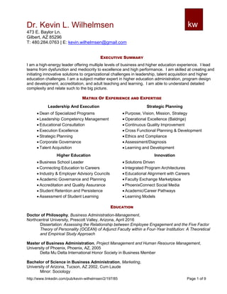 Kevin Wilhelmsen CV | PDF