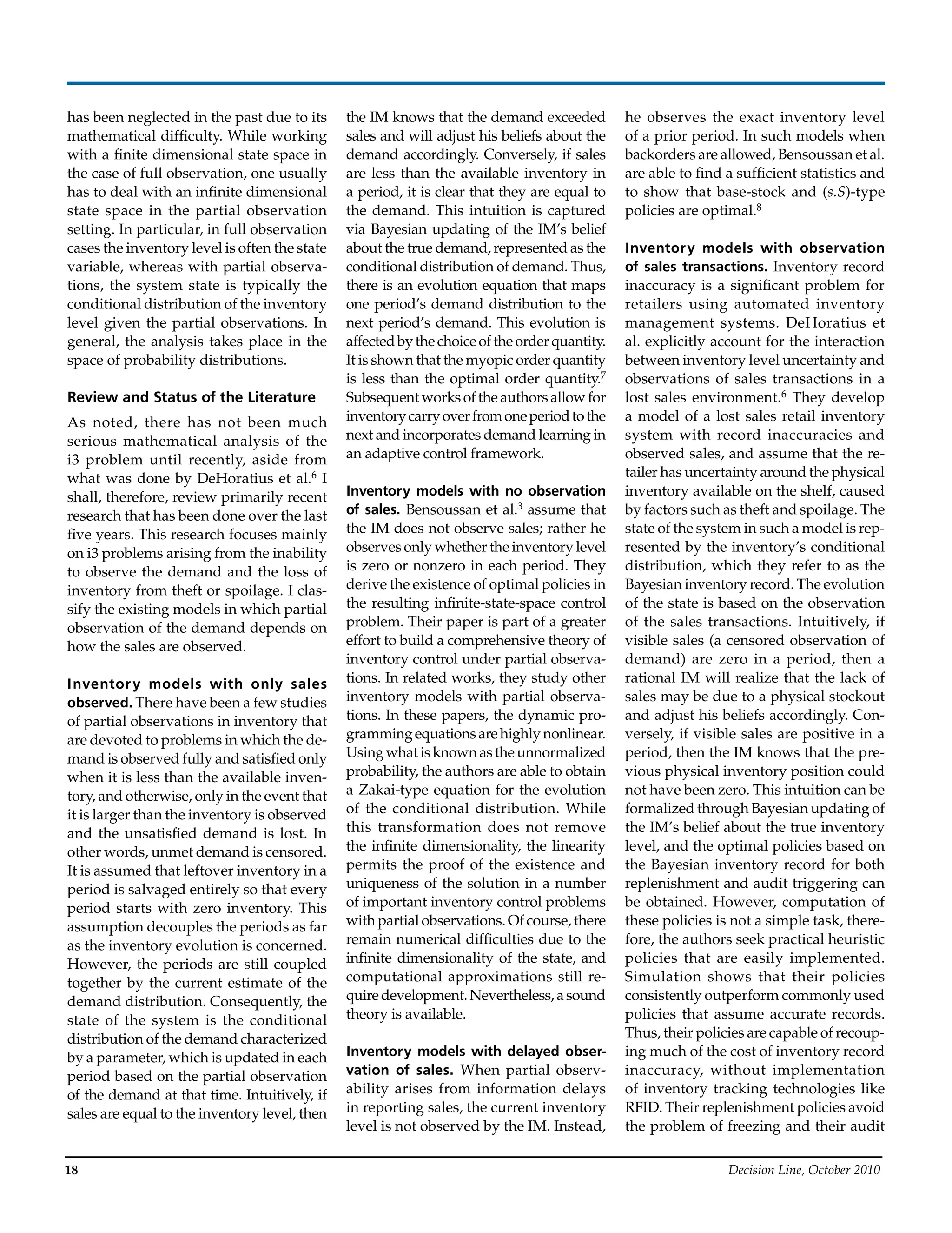 SethiDecisionLine2010 | PDF