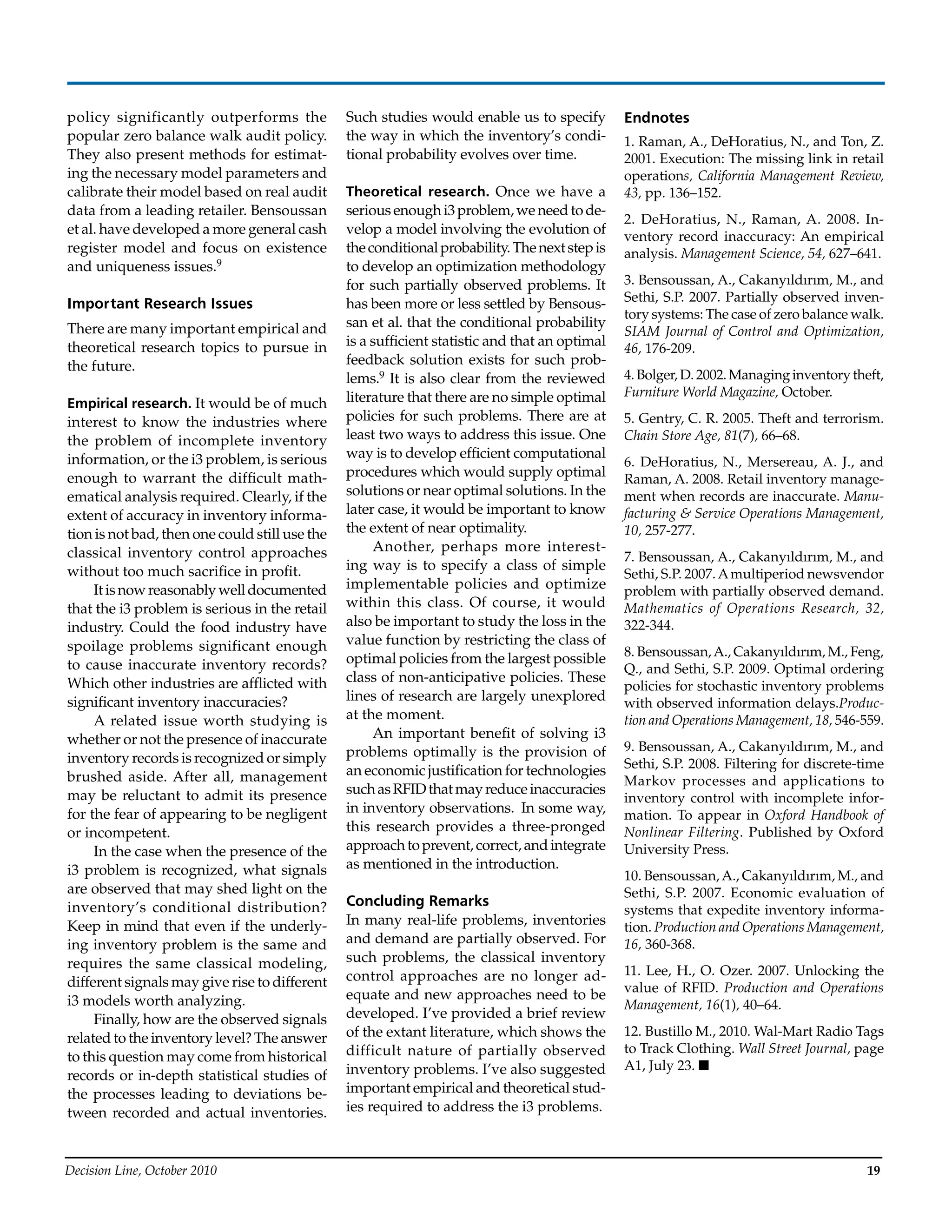 SethiDecisionLine2010 | PDF