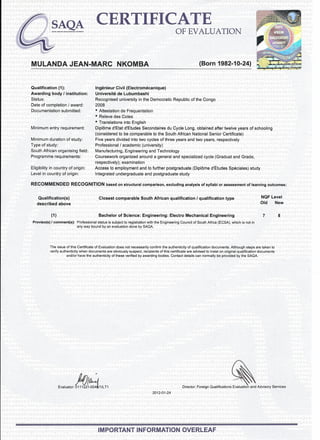 SAQA JM | PDF