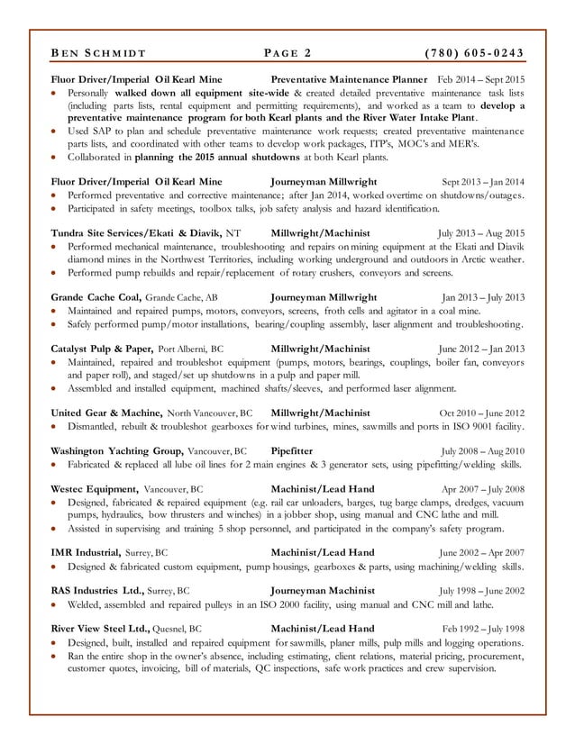 Schmidt, Ben Resume | DOCX