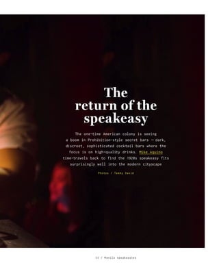 8dusit_2016-02_speakeasy | PDF | Bars & Restaurants | Attractions