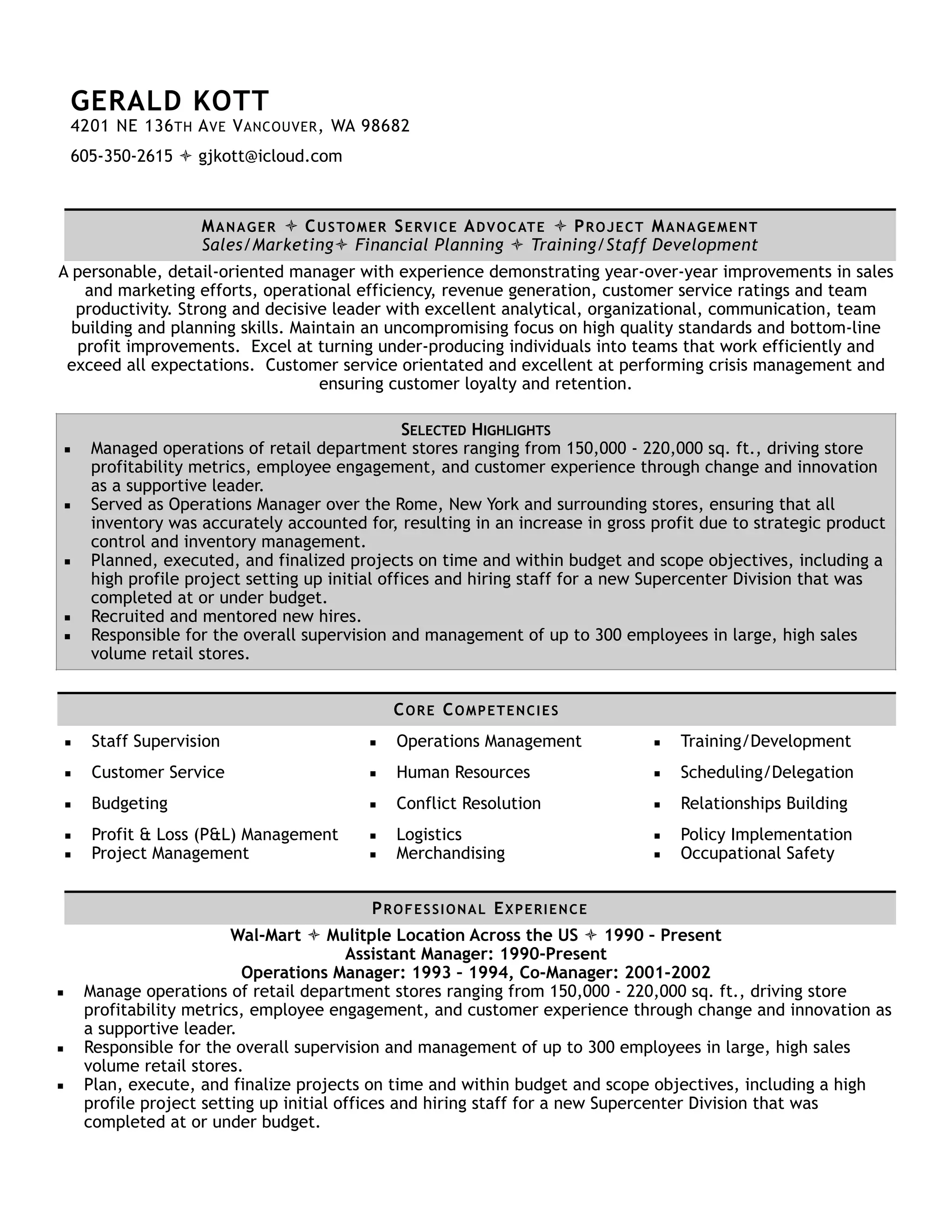 Jerryresume (1) | PDF | Executive Leadership & Management | Business