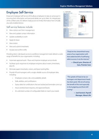 WFS Australia - EmpLive Workforce Management Solution | PDF