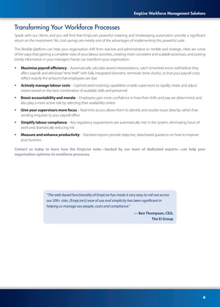 WFS Australia - EmpLive Workforce Management Solution | PDF