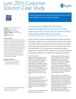 LONDON BUSINESS SCHOOL | PDF