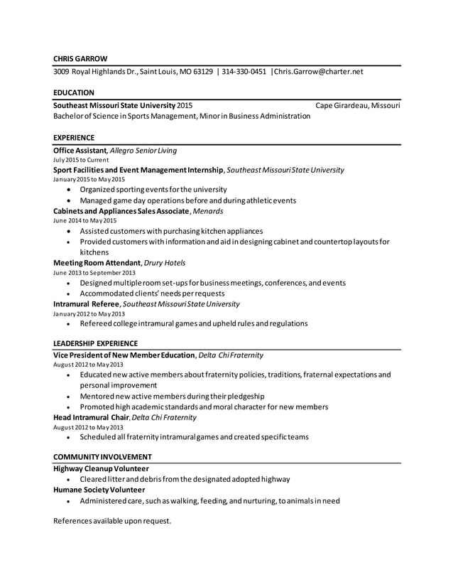 Chris Garrow RESUME | DOCX