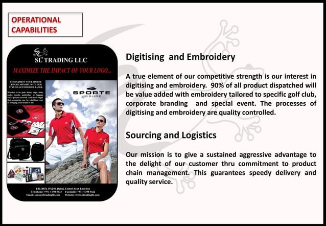 SL TRADING COMPANY PROFILE JANUARY 2015 | PPT