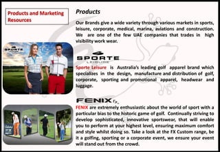 SL TRADING COMPANY PROFILE JANUARY 2015 | PPT