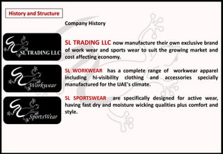 SL TRADING COMPANY PROFILE JANUARY 2015 | PPT