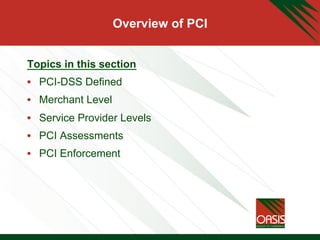 PCI_Presentation_OASIS | PPT
