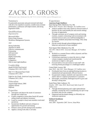 Zack Gross Resume V3 | PDF