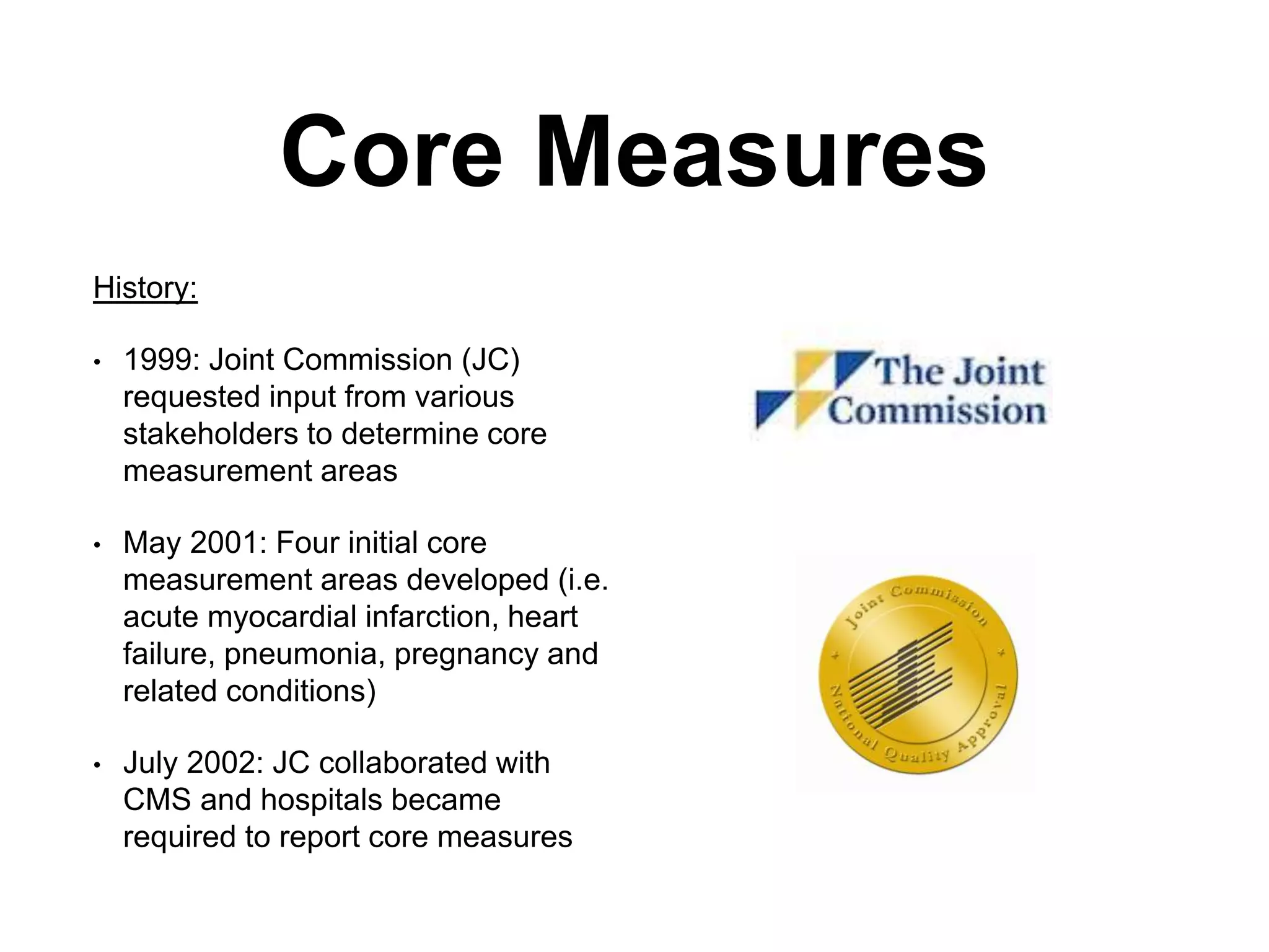 Core Measures1 | PPTX | Healthcare Industry | Industries