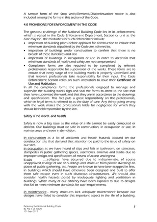 EXPLORING THE NATIONAL BUILDING CODE- text of paper 2012 (1) | PDF