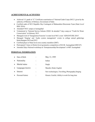 ABHIJEET CHAVAN resume final | PDF