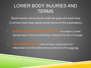 Sports Injuries Presentation | PPTX