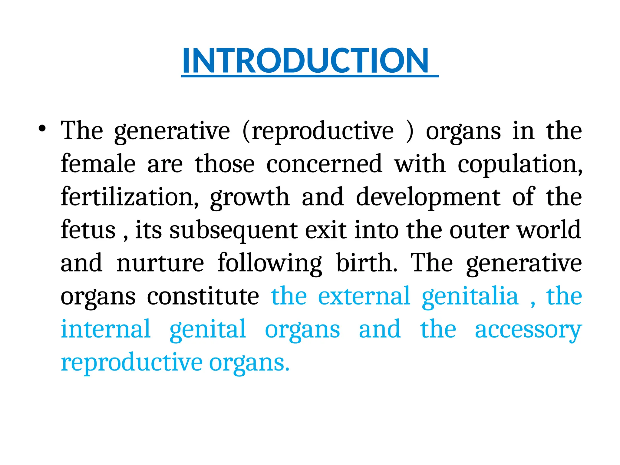 Female Organs of Reproduction-OBSTETRICS | PPT