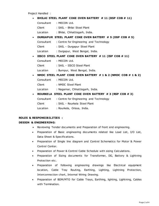 Rajesh-Electrical Engineer | DOCX | Civil Engineering Industry | Industries