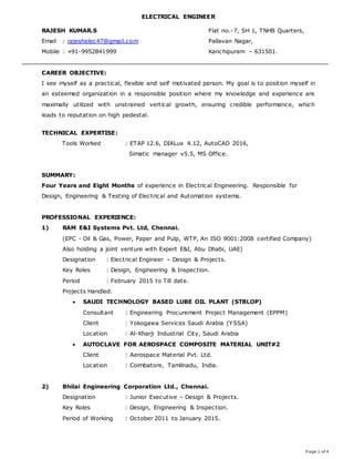 Rajesh-Electrical Engineer | PDF