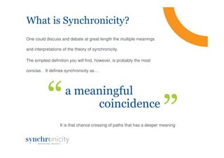 Introduction to Synchronicity_2015 | PDF