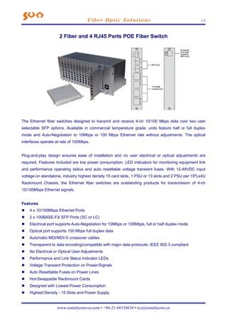 2 fiber 4rj45 ports poe fiber switch | PDF