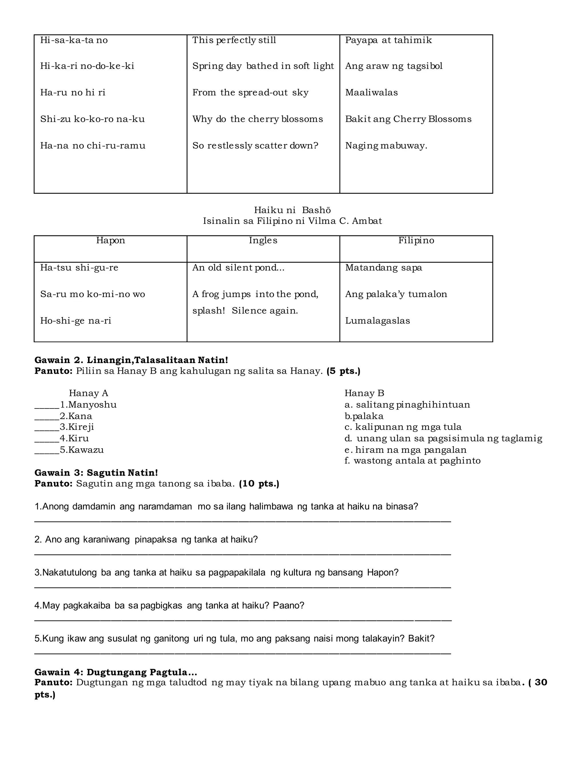 (2) Filipino 9-LAS_Q2_Aralin 2.2_Tanka at Haiku.docx