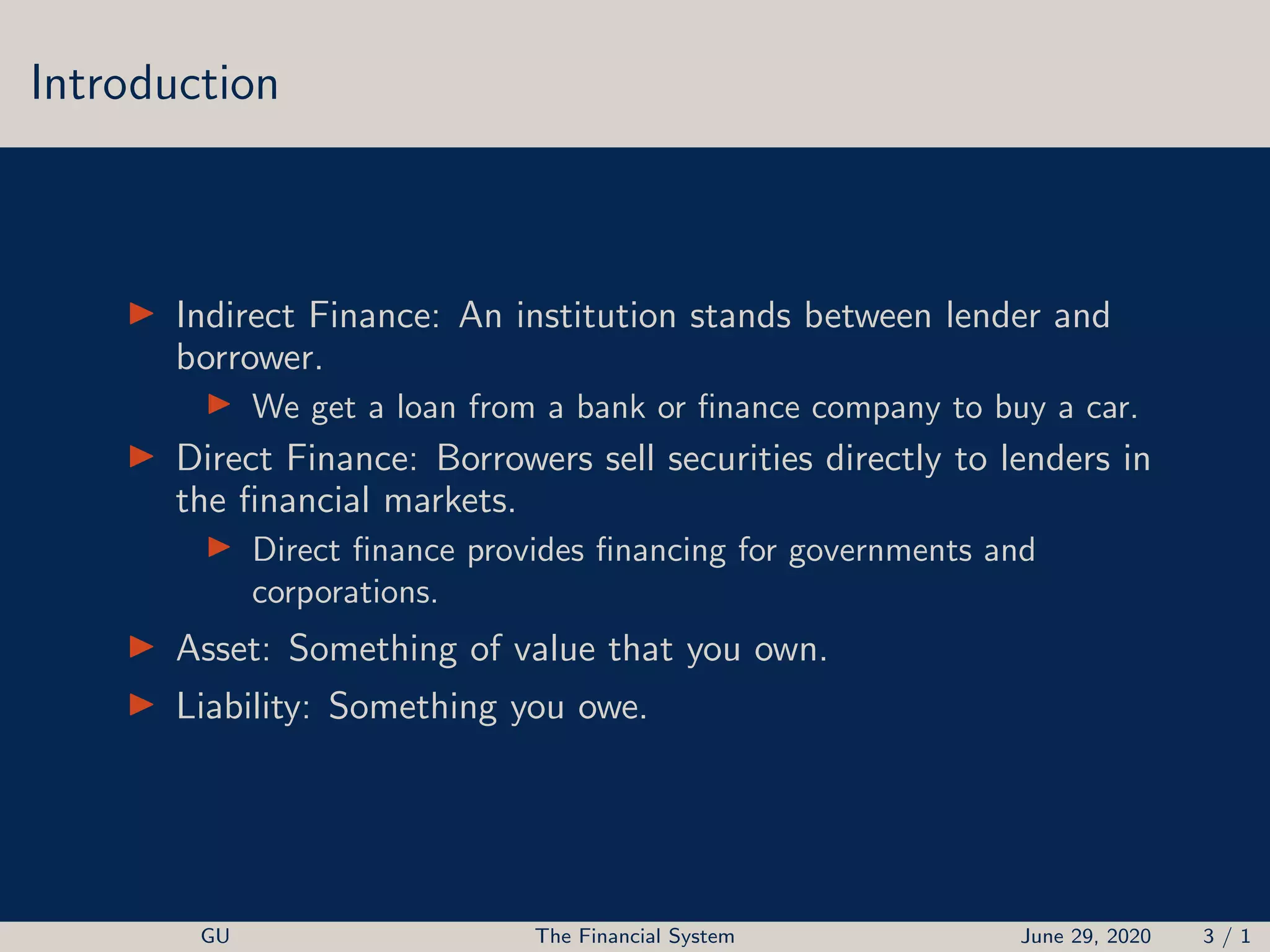 Lecture 2 - Financial System | PPT