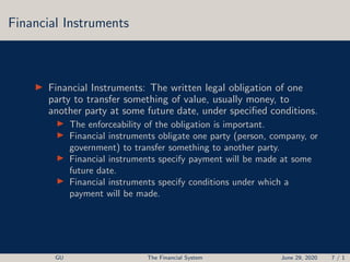 Lecture 2 - Financial System | PDF