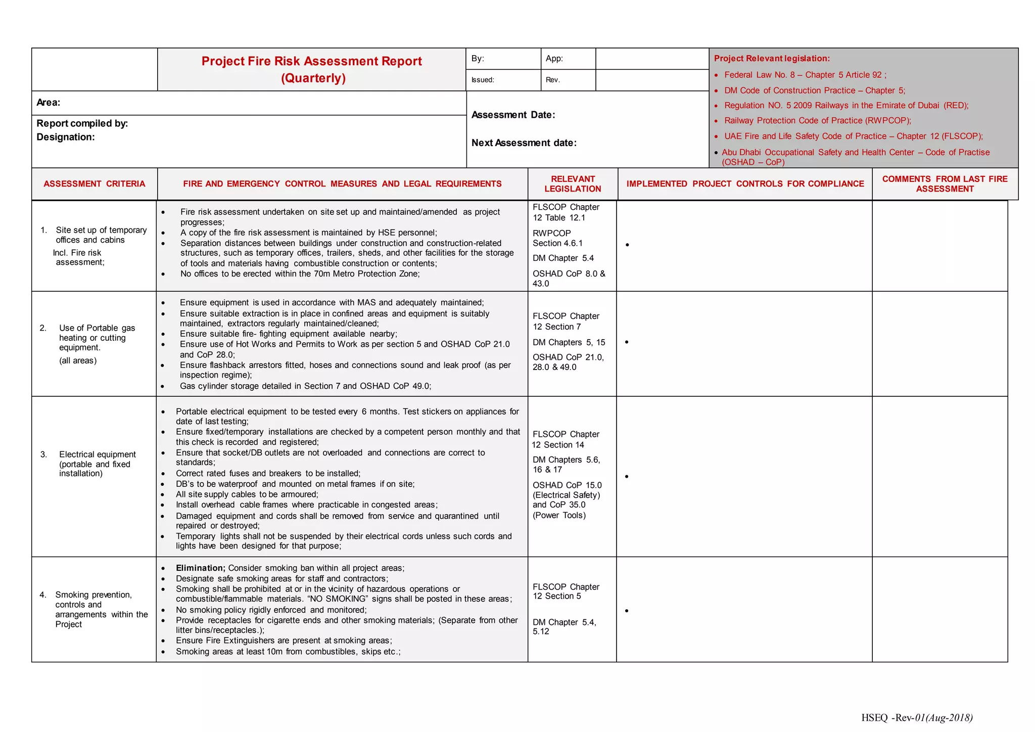 2 fire risk assessment template risk assessment templates | DOCX
