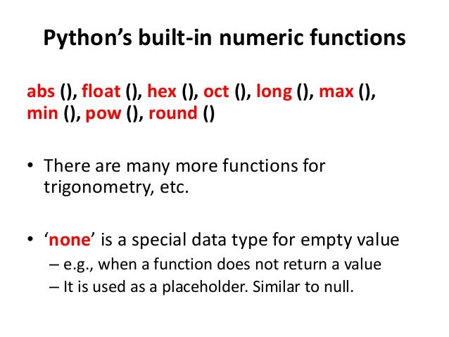 Python language data types