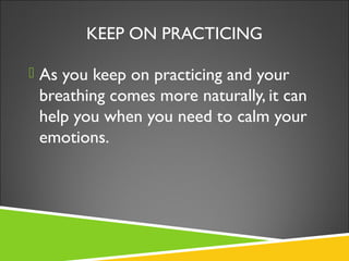 Focus on your breathing | PPT