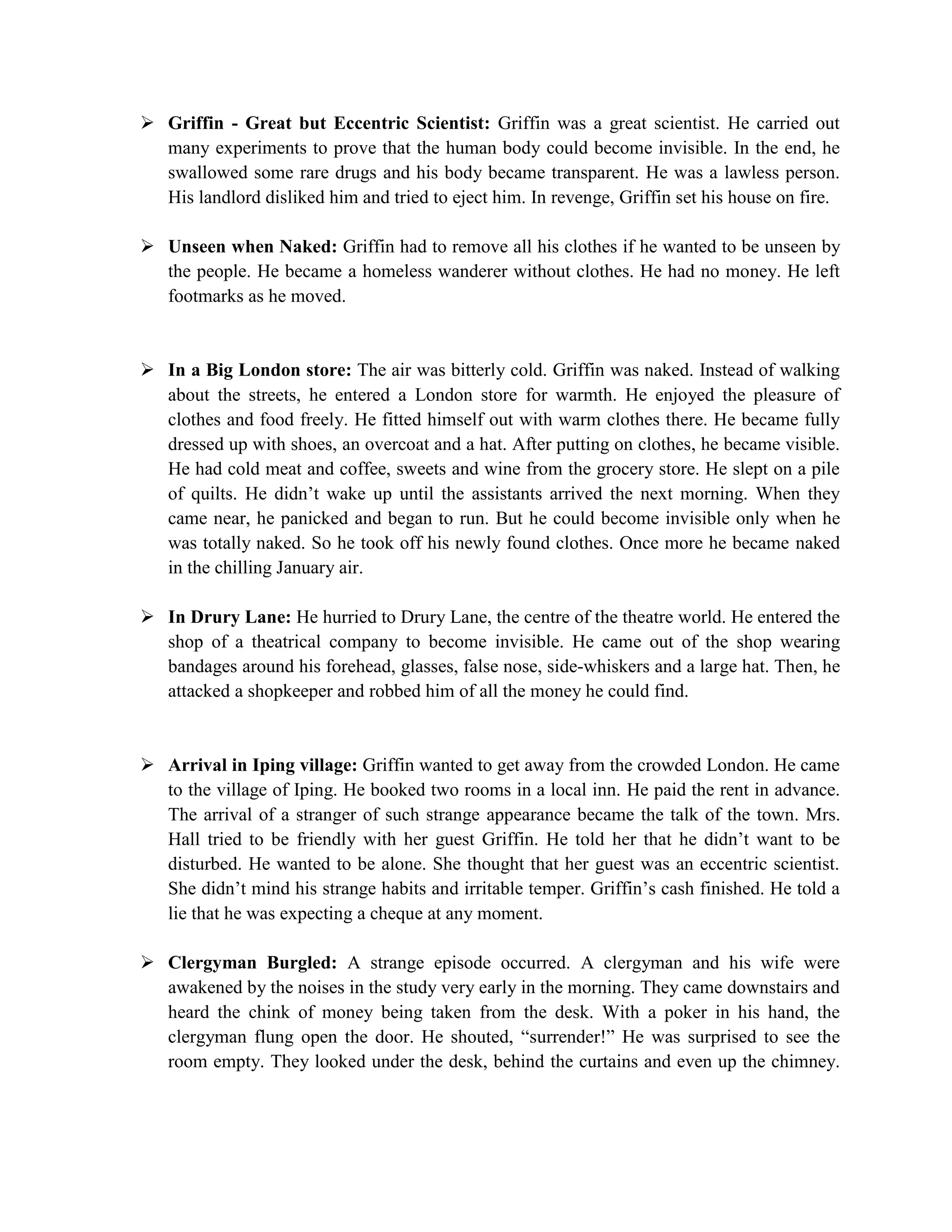 Footprints Without Feet HG Wells CBSE English X NCERT | PDF