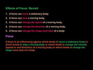 force and laws of motion class 9 | PPT