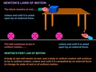 force and laws of motion class 9 | PPT