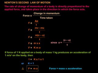 force and laws of motion class 9 | PPT