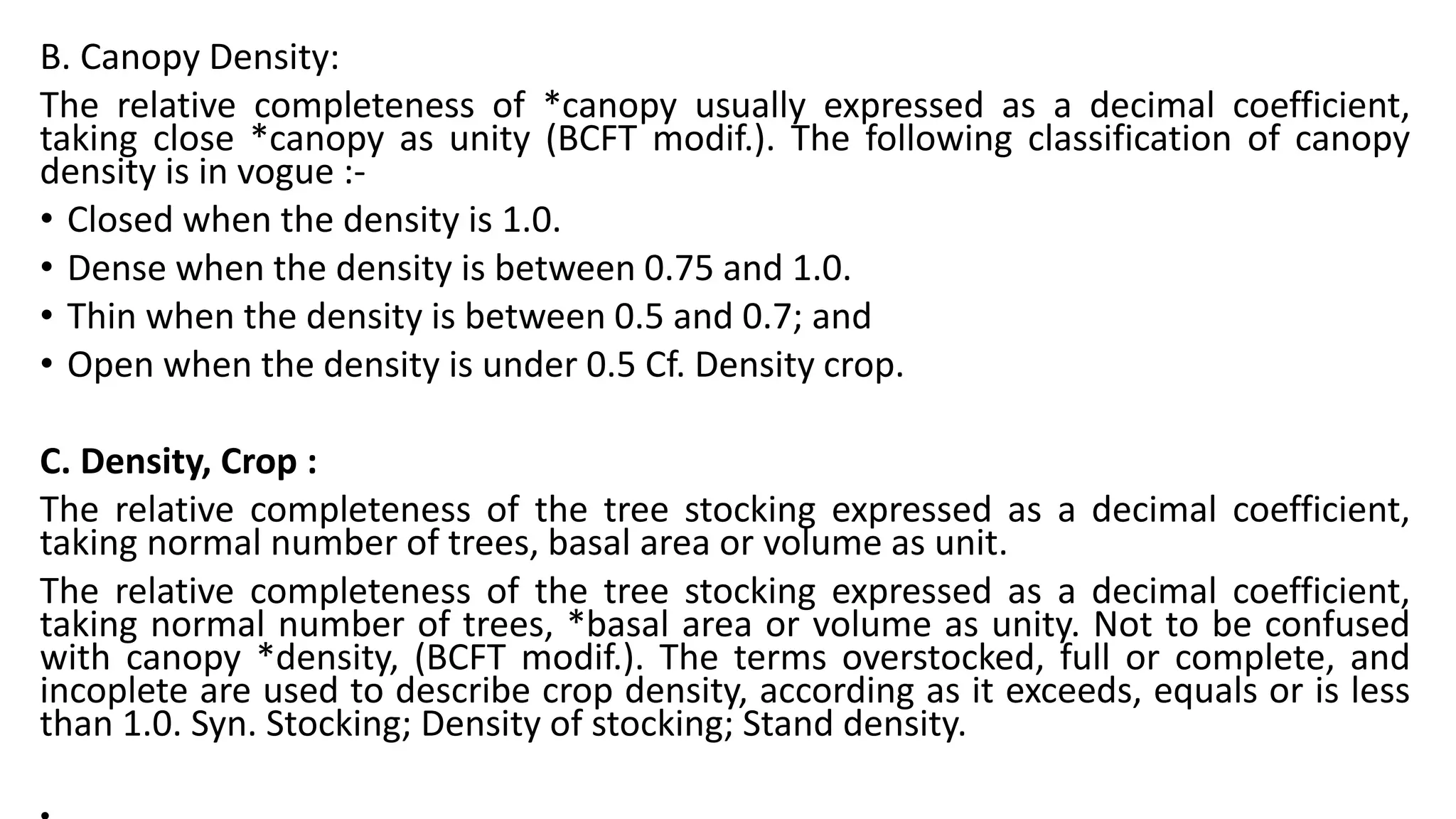 2 FOREST (CONSERVATION) ACT, 1980 - FOREST TYPES, CROWN DENSITY ...