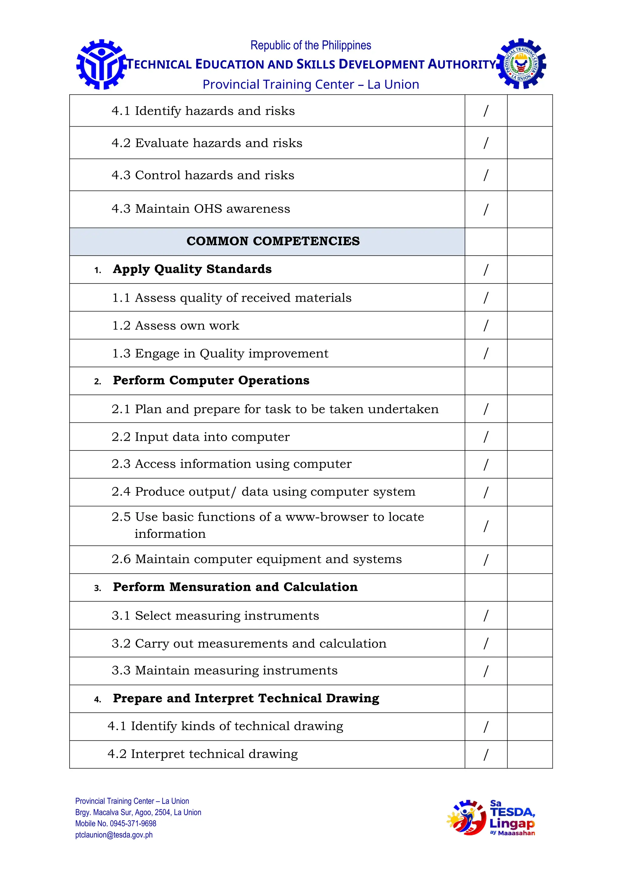 2 Form 4.1 - Self-Assessment Checklist.docx