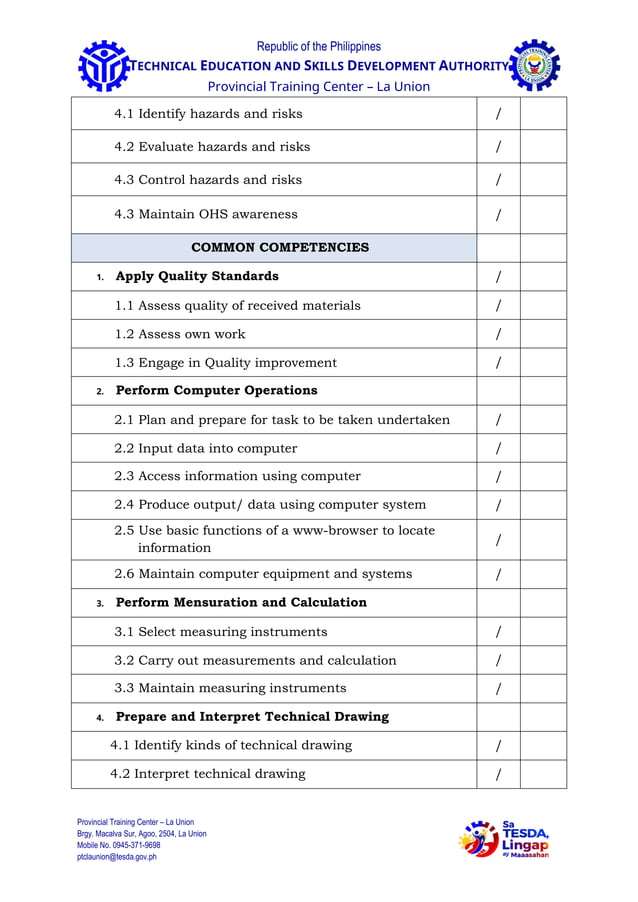2 Form 4.1 - Self-Assessment Checklist.docx | Technology & Computing