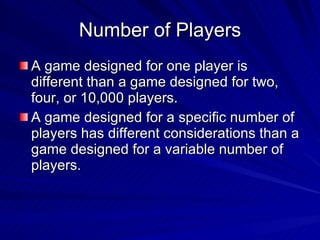 Formal Game Elements - Players | PPT