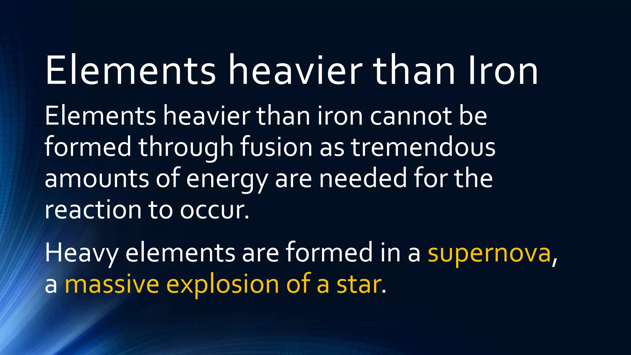 Formation of Light and Heavy Elements | PPTX