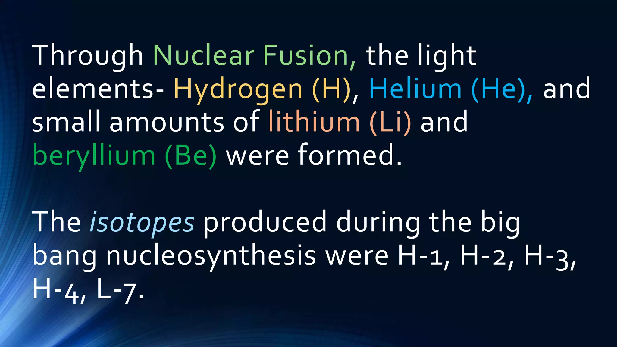 Formation of Light and Heavy Elements | PPTX | Chemistry | Science