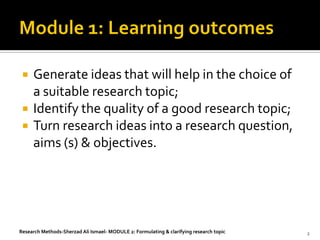 2 formulating & clarifying research topic2 | PDF