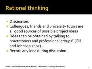 2 formulating & clarifying research topic2 | PDF