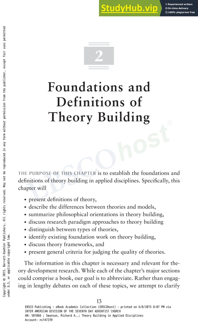 2 Foundations And Definitions Of Theory Building | PDF