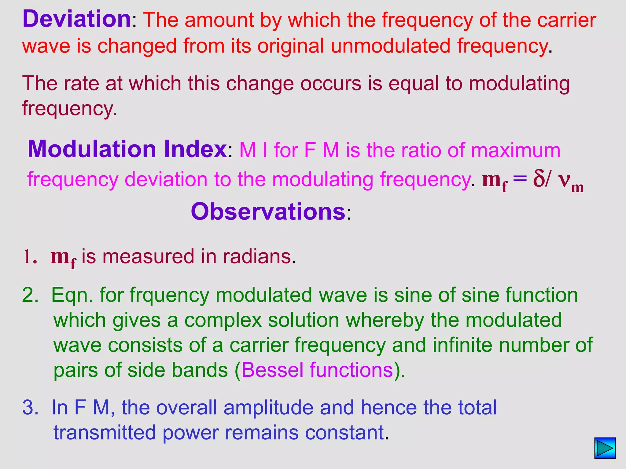 concept of (FM) Frequency modulation class 12th full ppt | PPT