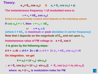 concept of (FM) Frequency modulation class 12th full ppt | PPT