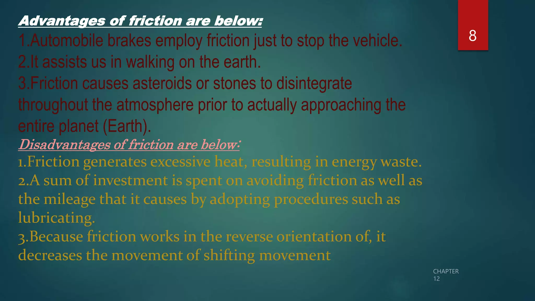 chapter 12 class8 friction | PPSX