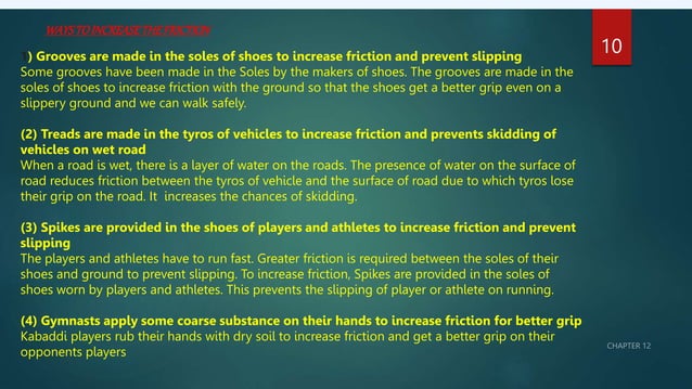 chapter 12 class8 friction | PPSX