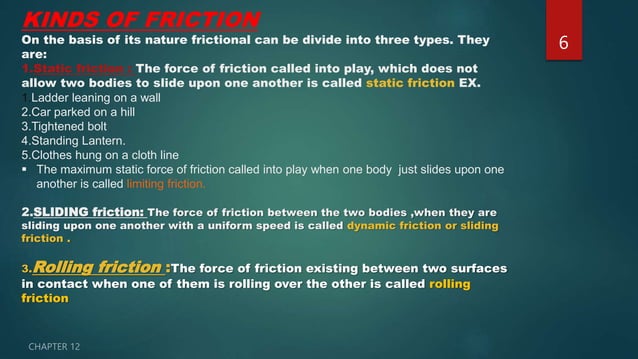chapter 12 class8 friction | PPSX
