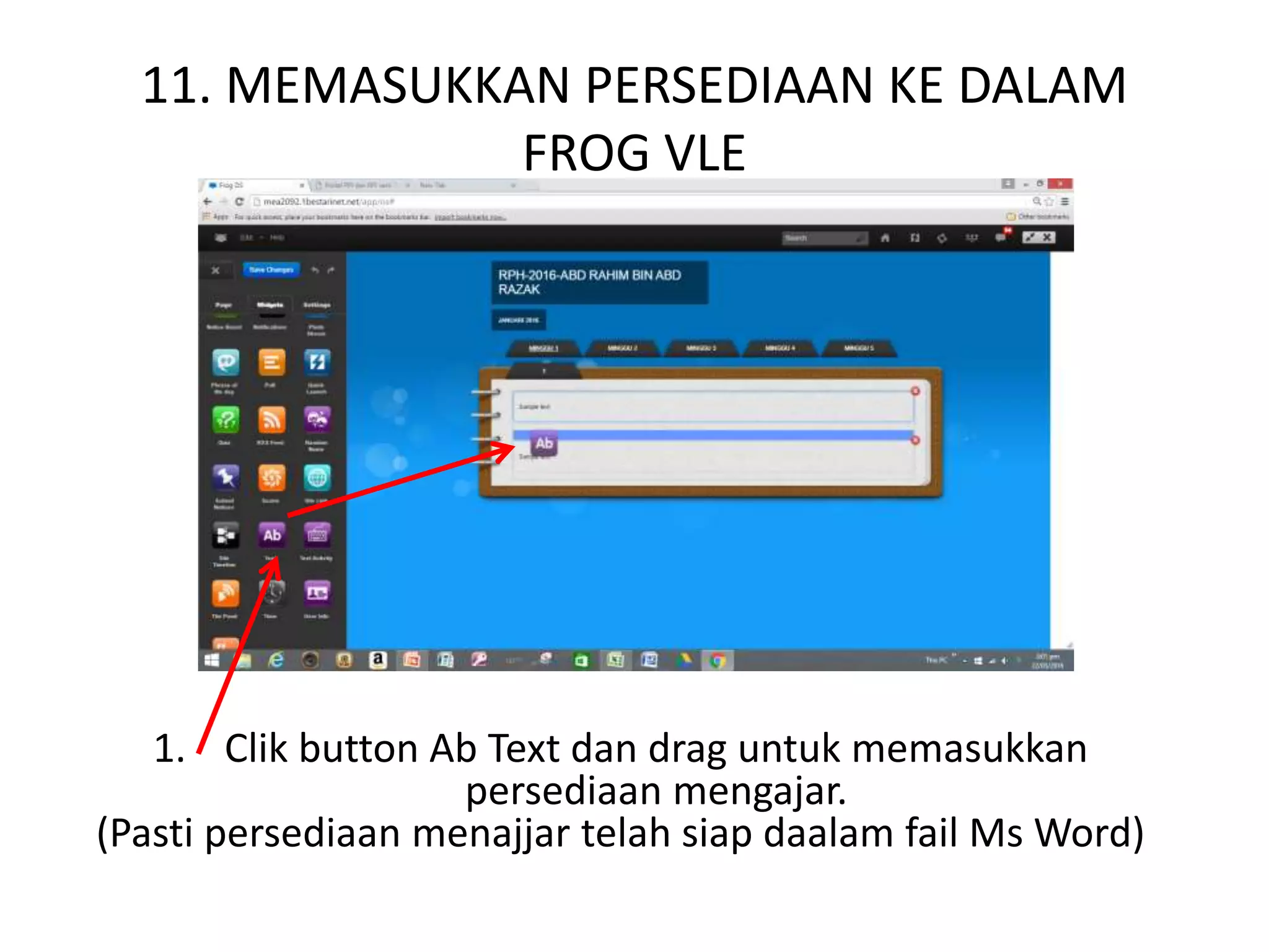 2 frog vle cara membuat buku rekod | PPTX